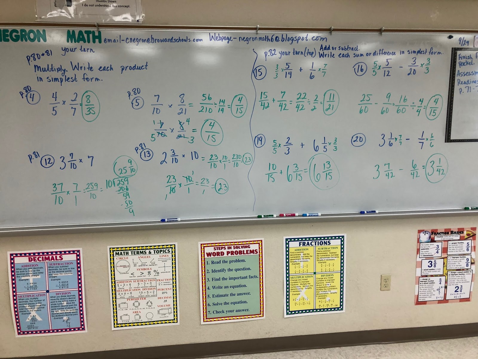Mrs. Negron 6th Grade Math Class: Lesson 4.1 Applying GCF and LCM to ... Mrs. Negron 6th Grade Math Class: Lesson 4.1 Applying GCF and LCM to ...
