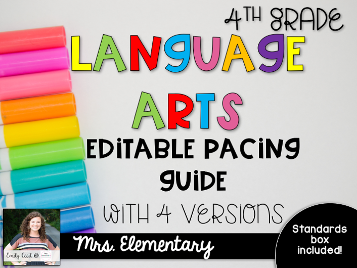 The Elementary Mama: #mondaymadeit Editable 4th Grade Pacing Guide ...
