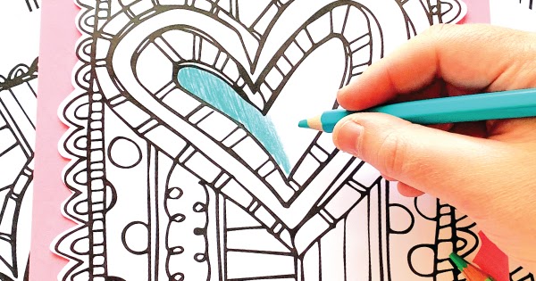 FREE Scrappy Valentine's Day Coloring Page | From the Pond