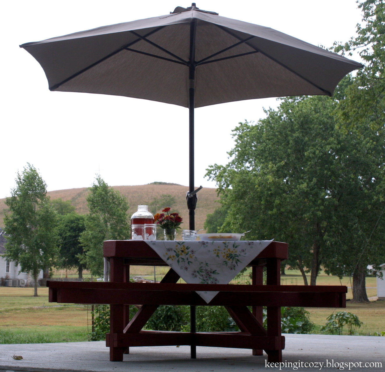 Keeping It Cozy: A Picnic Table