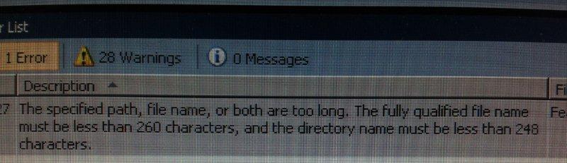 I Will Share My Point The Specified Path File Name Or Both Are Too Long The Fully Qualified