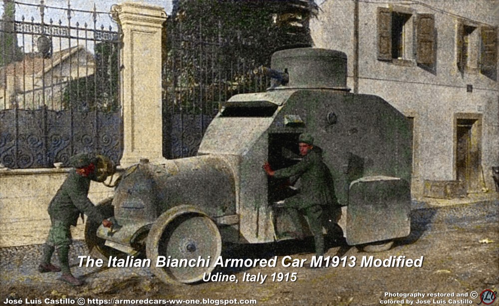 Armored Cars in the WWI: Italian Bianchi Armored Car M1913. Modified in ...