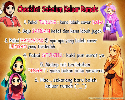 Open Minda: Checklist Sebelum Keluar Rumah - Muslimah