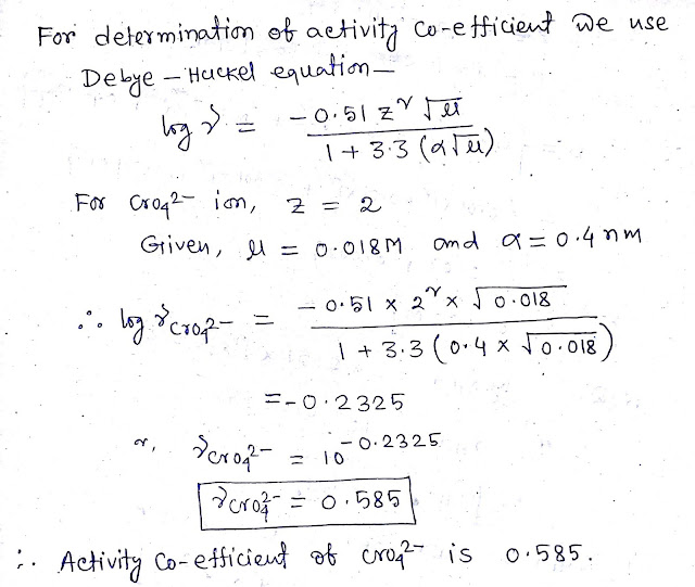 Activity coefficient calculation example ,Debye-Huckel equation,ionic ...