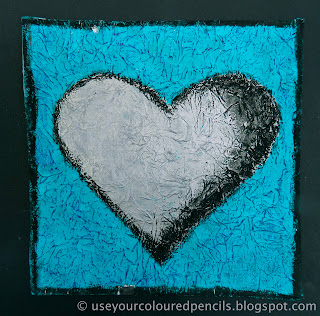 Use Your Coloured Pencils: Textured Heart Paintings