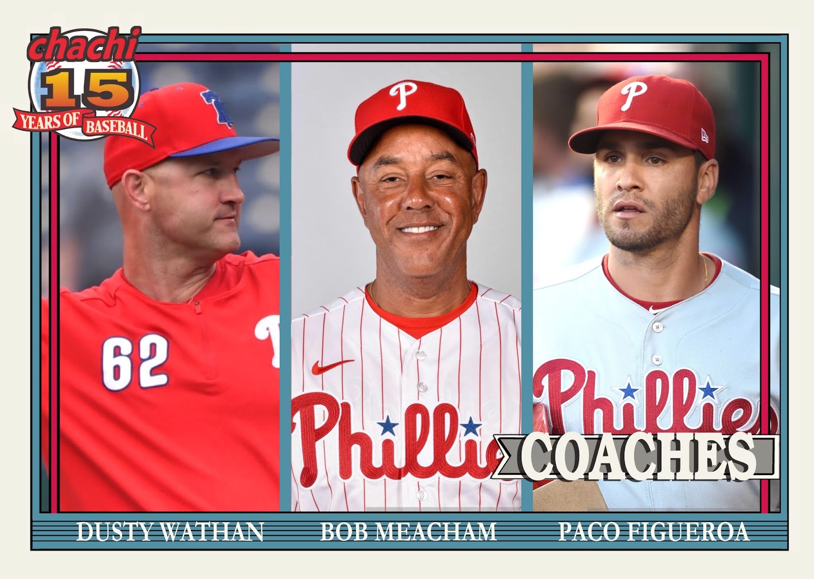 The Phillies Room: 2020 Chachi #33 Dusty Wathan / Bob Meacham / Paco ...