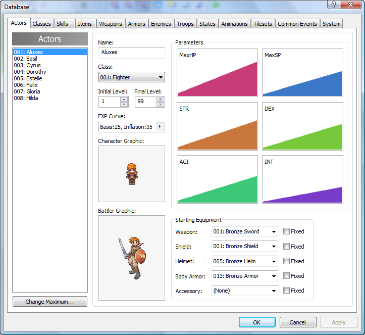 Creating a Main Character in RPG Maker XP | RPG Maker Guru