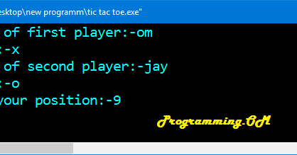 Tic Tac Toe game program in C language