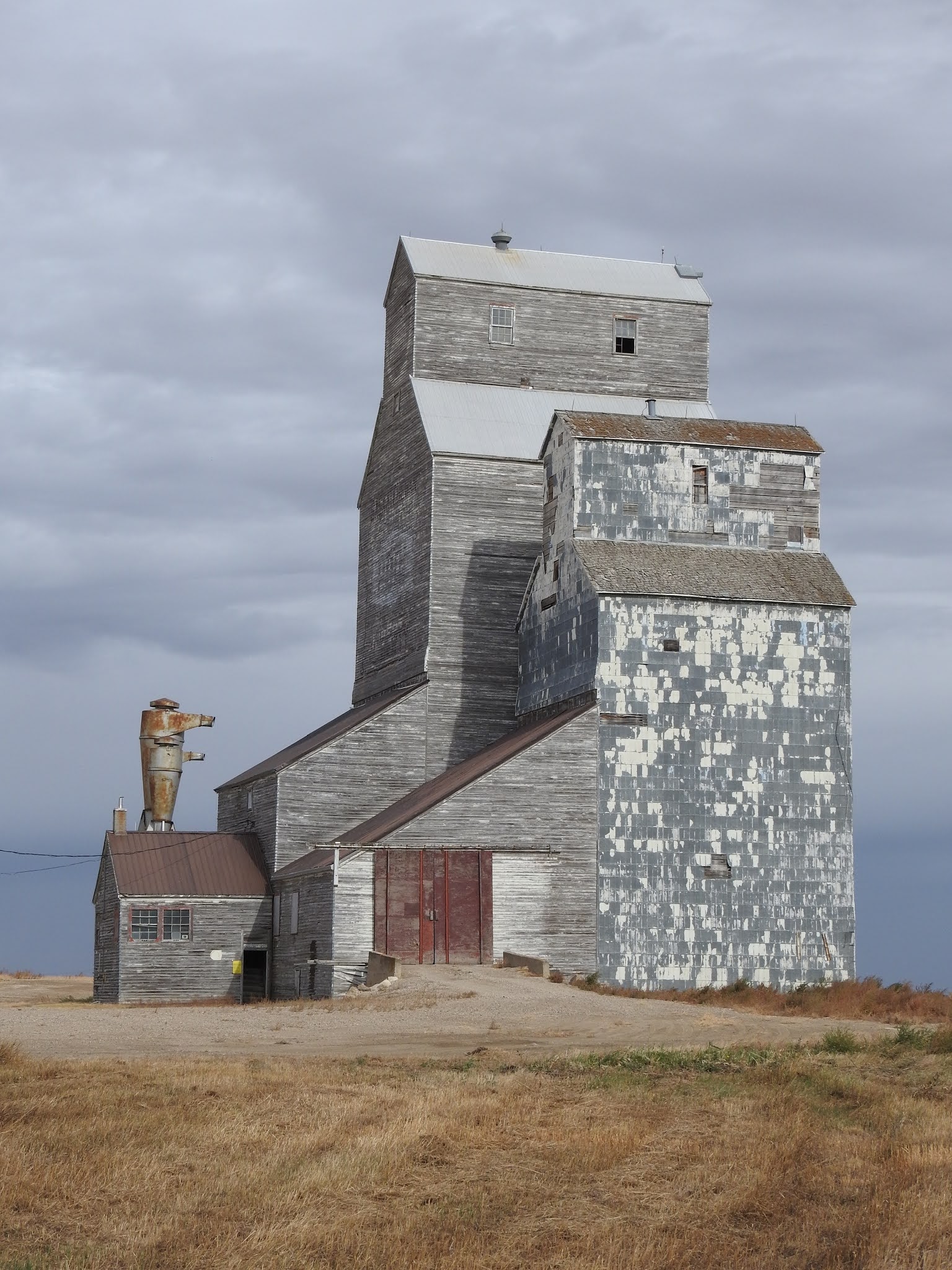 The view from here: Abandoned elevator in Liberty, Saskatchewan