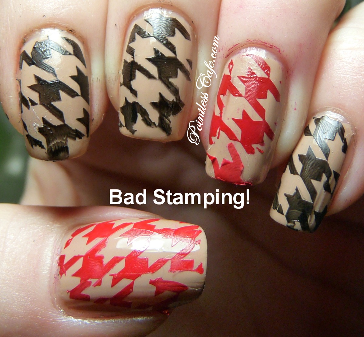 Copy-Caturday! Houndstooth Stamping - copied from WorkPlayPolish - Sort ...