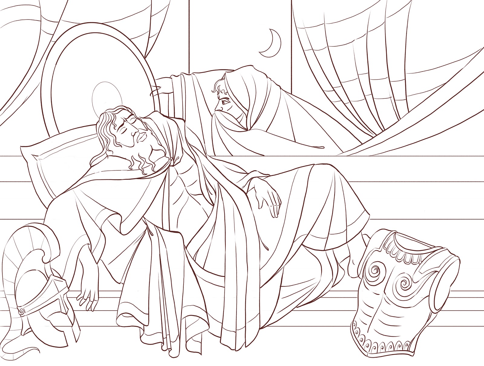 giulio peranzoni: ILIADE: Patroclo che ruba l'armatura di Achille