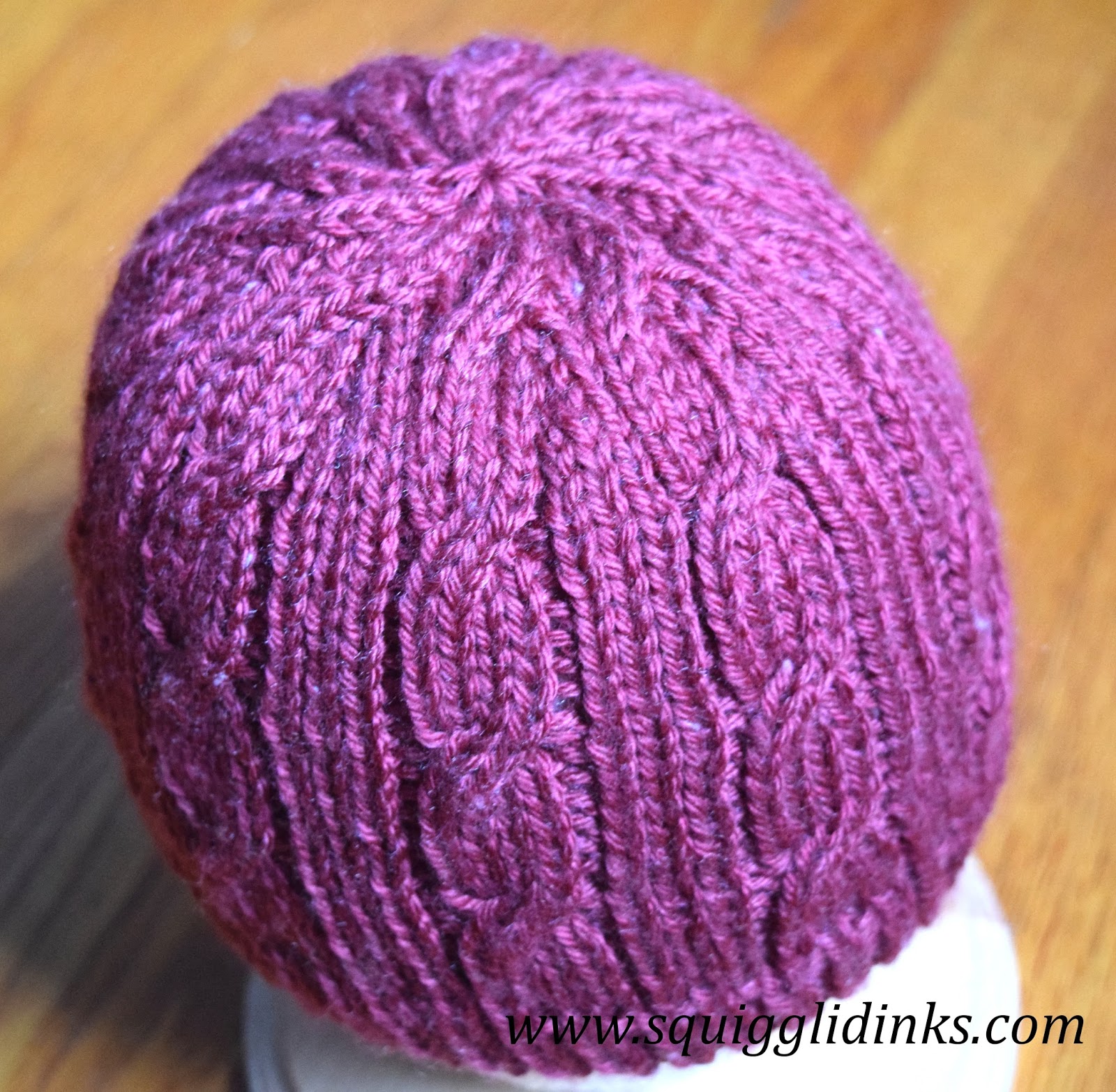 Easy Cable Hat Pattern – Squigglidinks