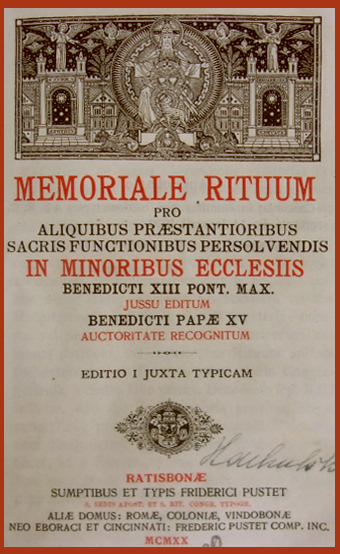 The Saint Bede Studio Blog: The Memoriale Rituum