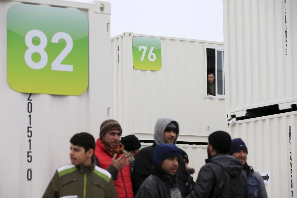 Migrant Crisis : A migrant shelter made from containers - World Politics