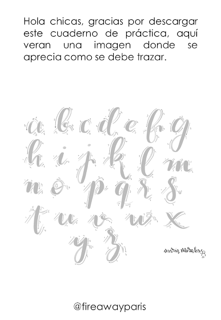 PLANTILLA PARA PRACTICAR LETTERING - Fire Away Paris