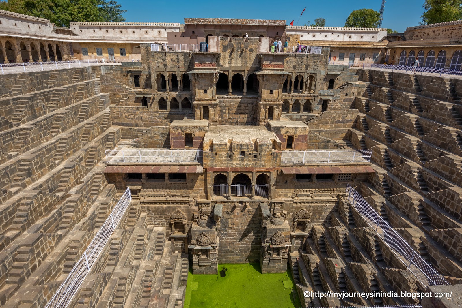 Chand Baori is a stepwell situated in the village of Abhaneri in the ...