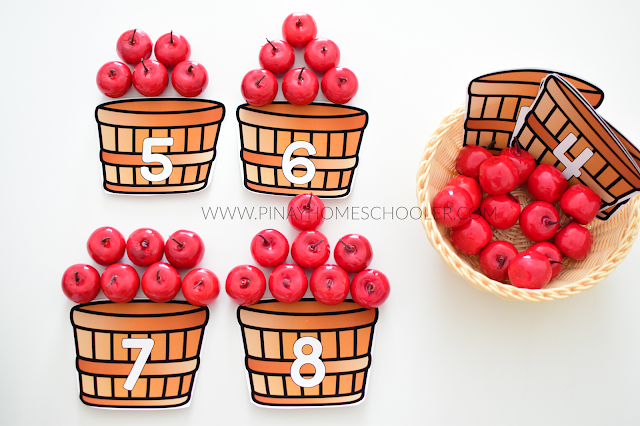 Apple Themed Preschool Math and Literacy Center | The Pinay Homeschooler