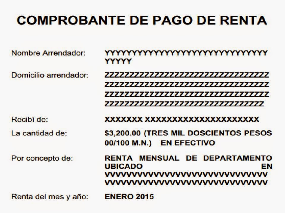 VIDA DE FORÁNEO : COMPROBANTE DE PAGO DE RENTA