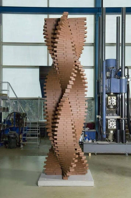 Twisted brick work columns