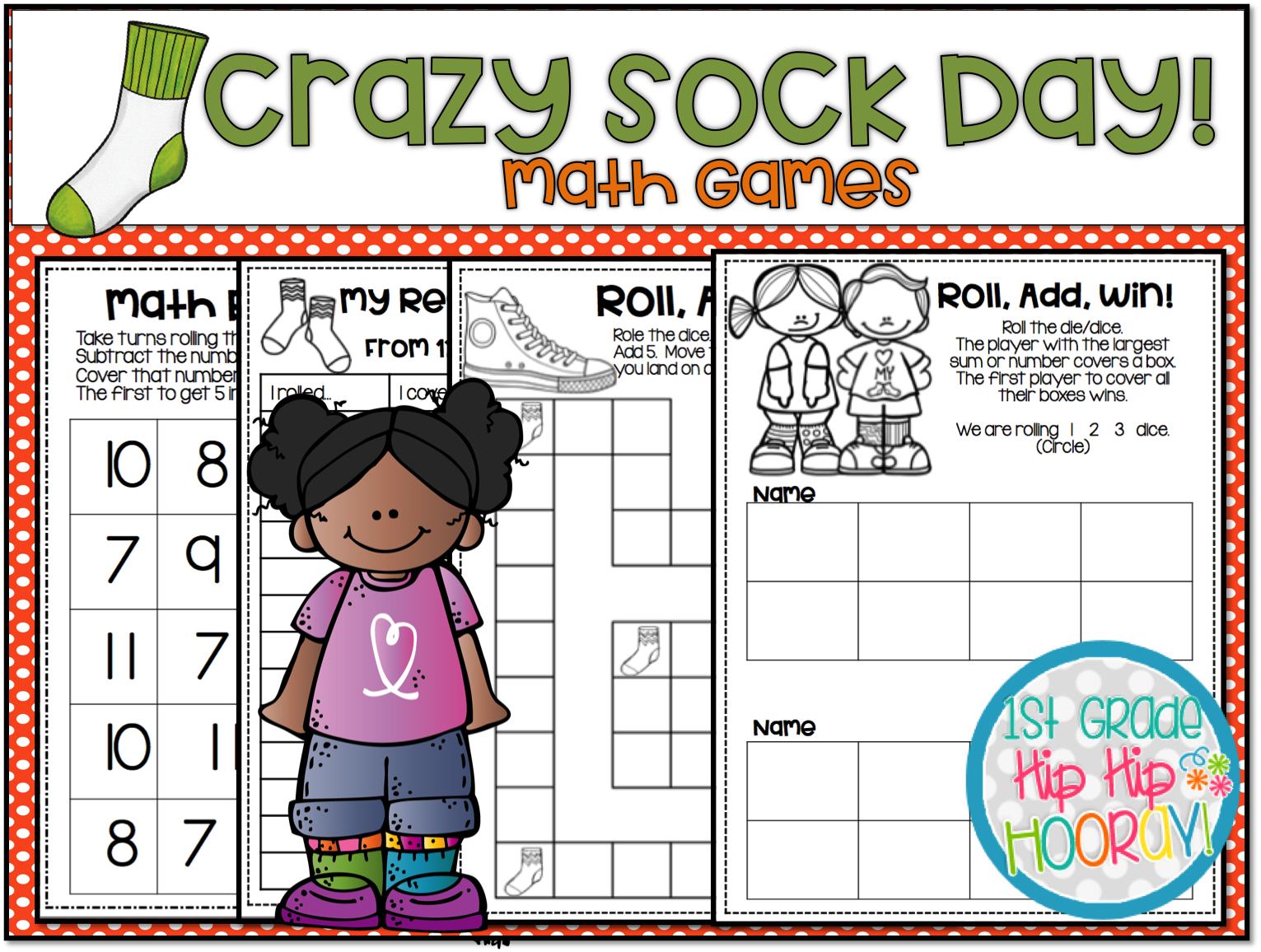 1st Grade Hip Hip Hooray!: Crazy Sock Day!