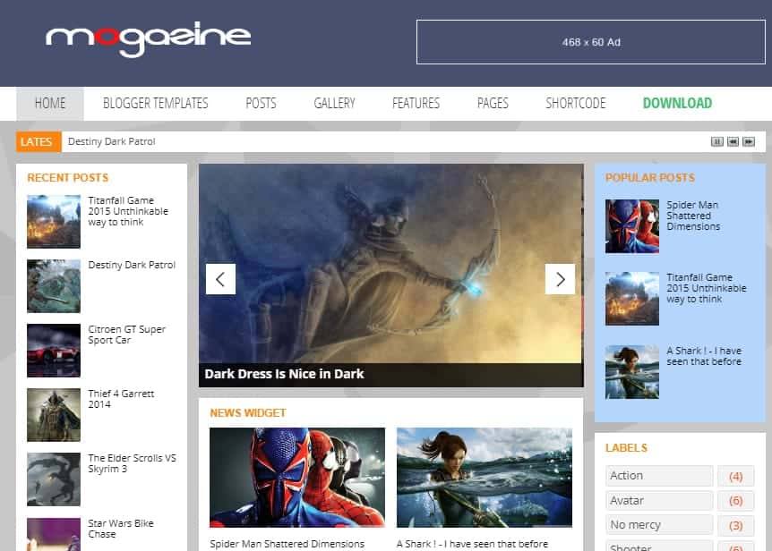 10 Best Free Responsive Gaming Blogger Template 2020 - Backlinkn