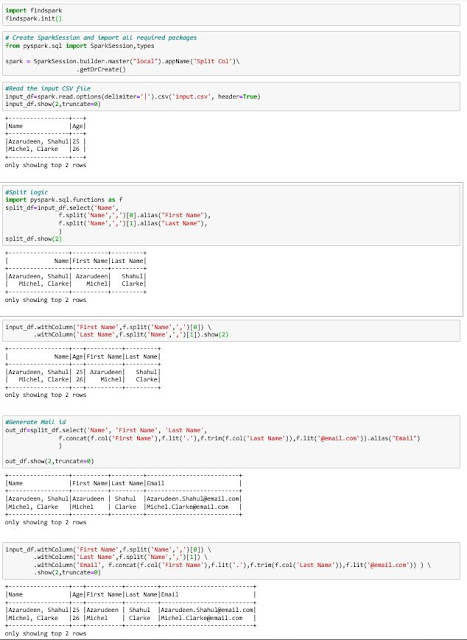 Split and Merge Columns in Spark Dataframe | Apache Spark | Using PySpark