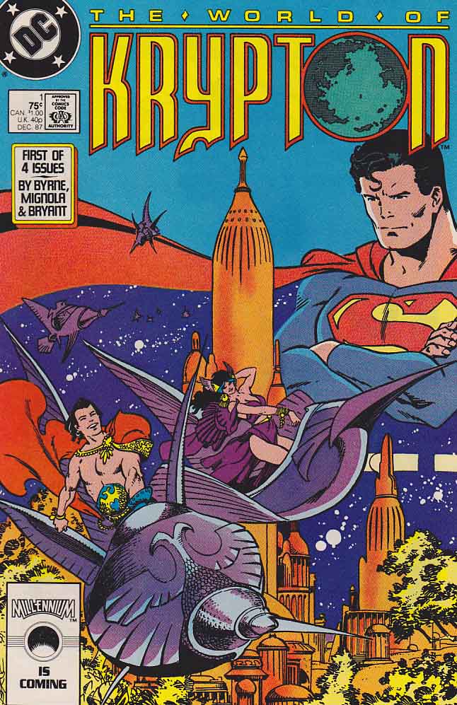 DC Comics of the 1980s: 1987 - Anatomy of cover - World of Krypton #1