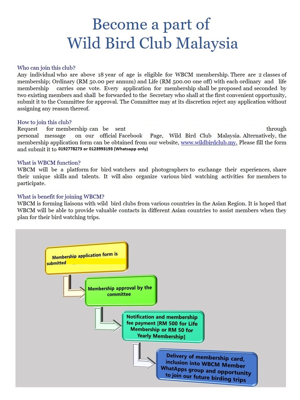 Wild Bird Club of Malaysia: JOIN US