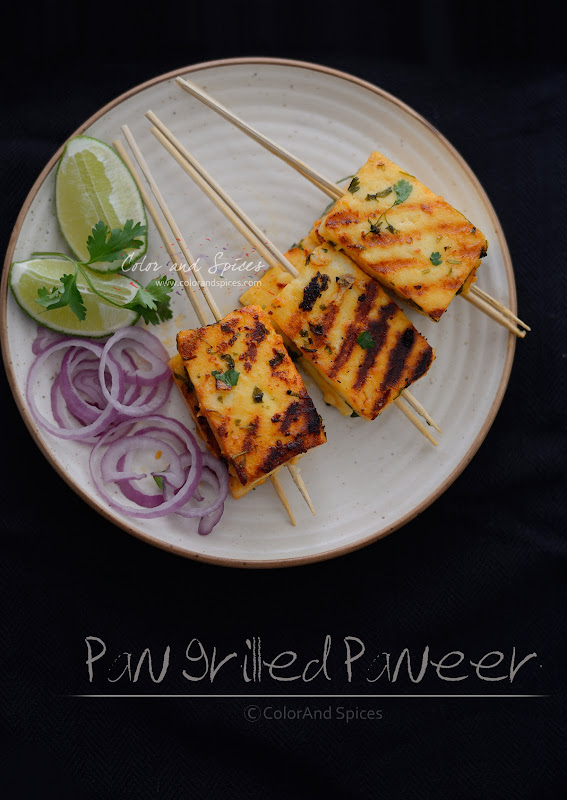 Color and Spices: Pan grilled paneer...