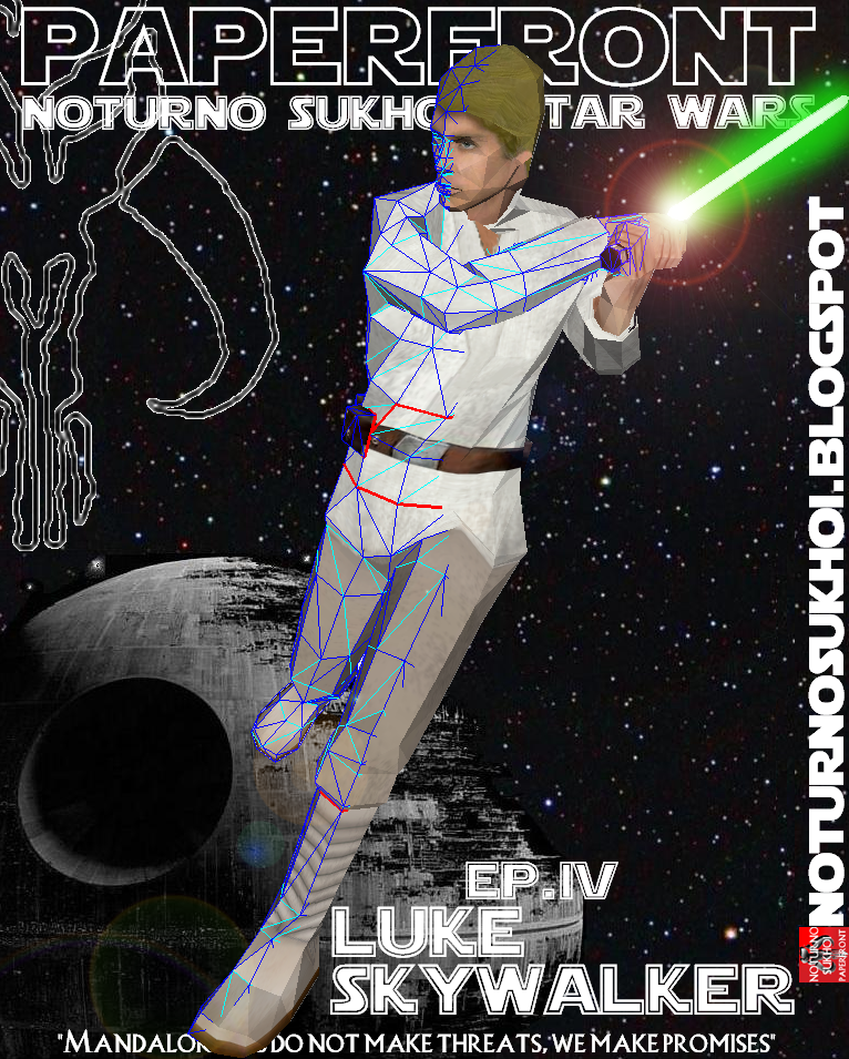 Noturno Sukhoi: Star wars Luke Skywalker ep. lV_Papercraft