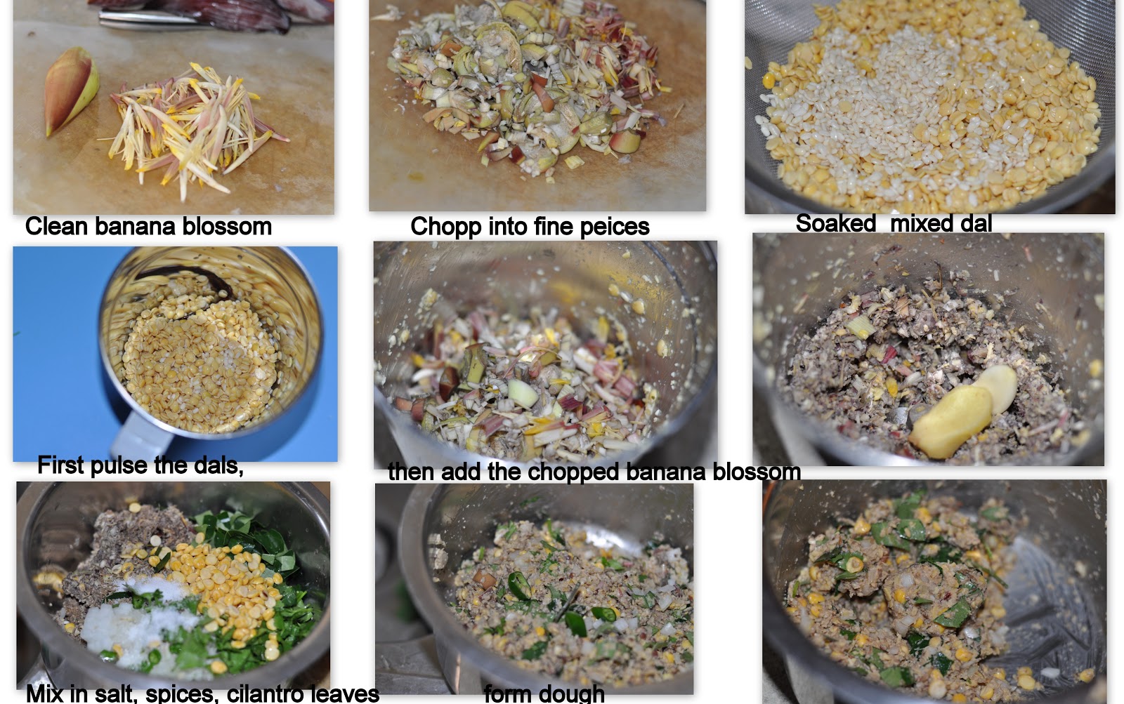 Vazhai poo Vadai/Koombu vada/ Banana Blossom Lentil Fritters - Zesty ...