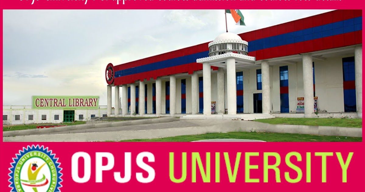 OPJS University PCI approved courses admission and courses fees details ...