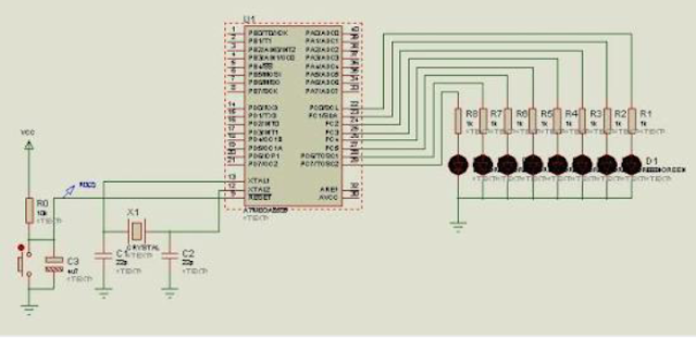 RANGKAIAN RUNNING LED MENGGUNAKAN BAHASA BASIC DAN SOFTWARE PROTEUS ...