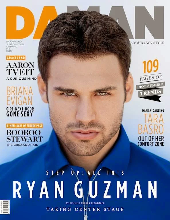 Ryan Guzman covers DaMan Magazine June/July 2014