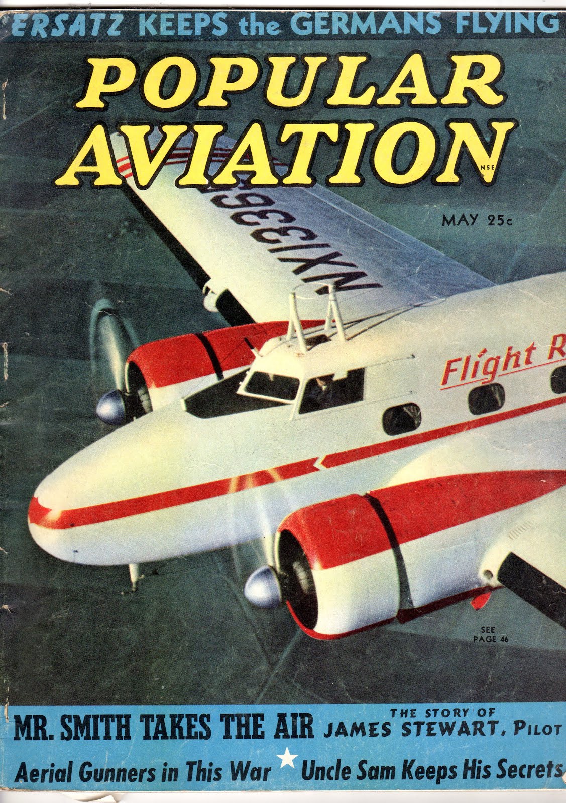 TimeZoneWithinRetroEye: Flying & Popular Aviation May.1940. plus Ad ...