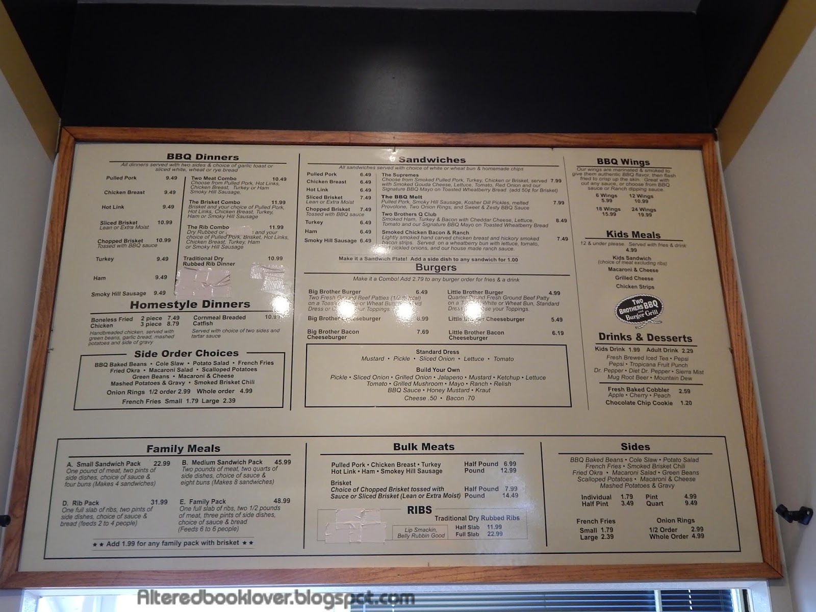 Altered Book Lover: T Stands For Two Brothers BBQ