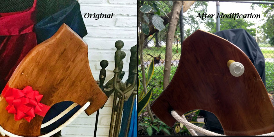 A Mane, Ears and Bridle for a Vintage Rocking Horse