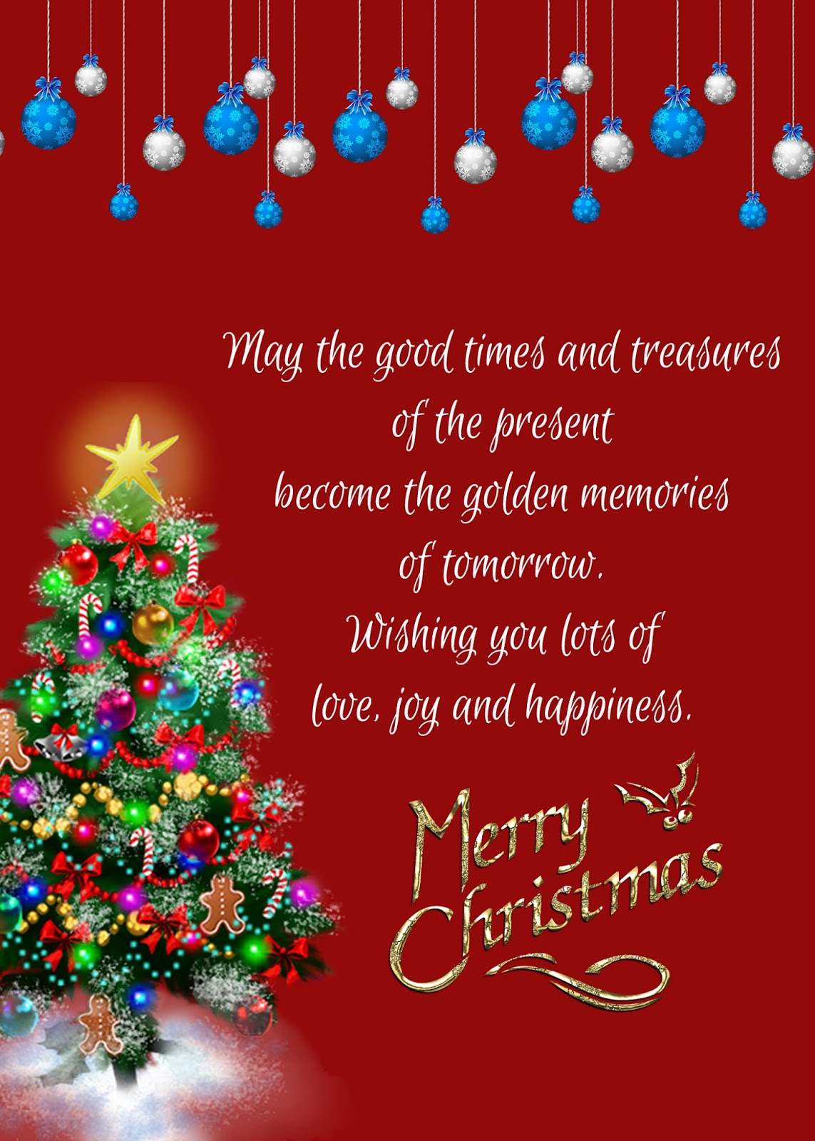 The Mouse Design: Christmas Tree with Blue and Silver Christmas Balls ...