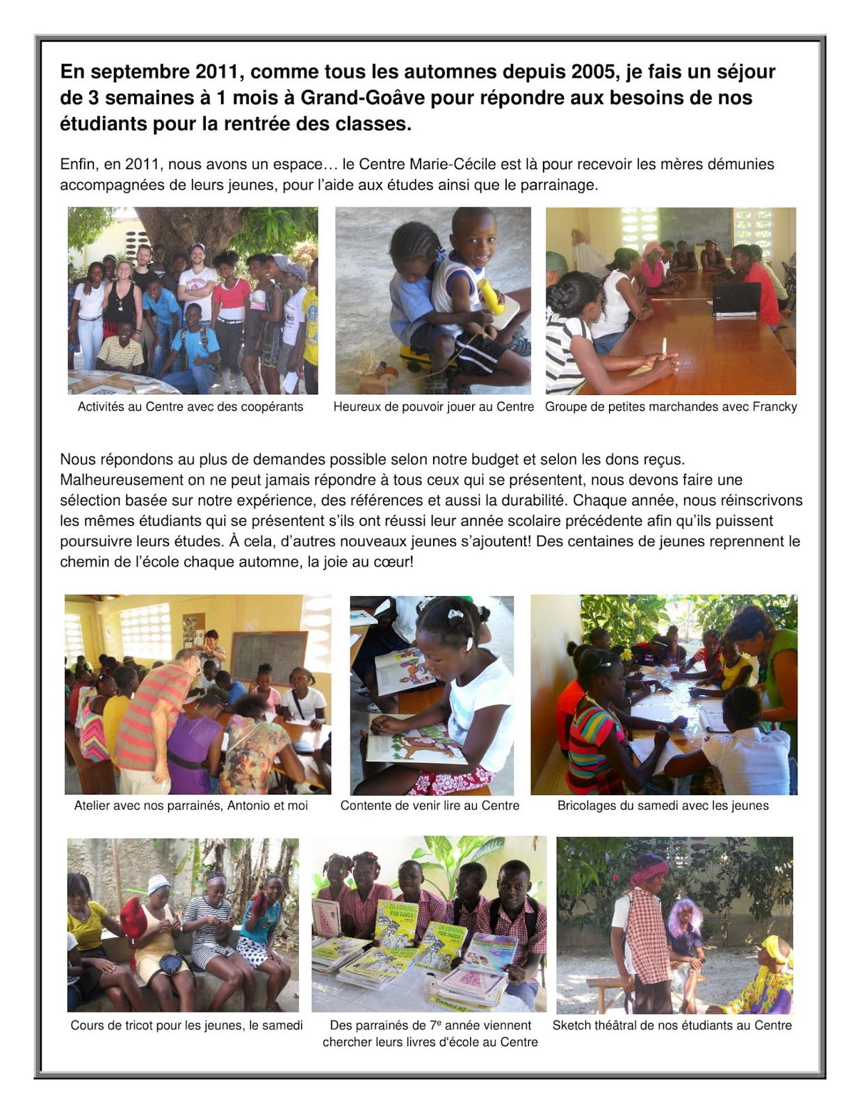 Action-Haïti, Projets Maryse: Journal de nouvelles - Haïti 2020