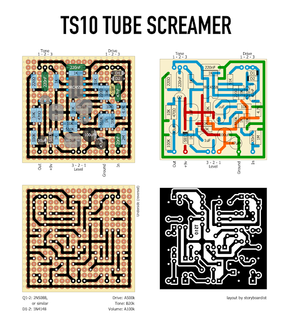 Perf and PCB Effects Layouts: Ibanez TS10 Tube Screamer