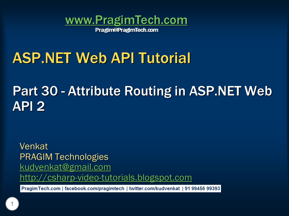 Sql Server Net And C Video Tutorial Attribute Routing In Aspnet Web Api 2