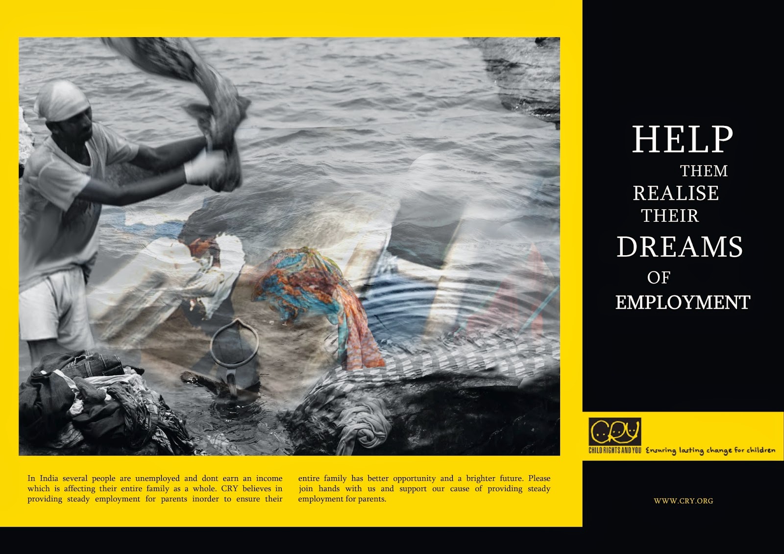 creative portfolio: 3 AD CAMPAIGN FOR CRY NGO