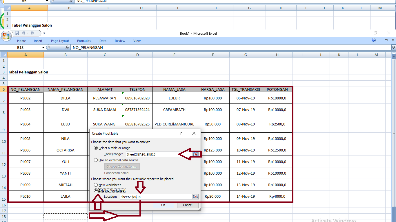 Penggunaan Split, Freeze Panes dan Pivot Table Penggunaan Split, Freeze Panes dan Pivot Table