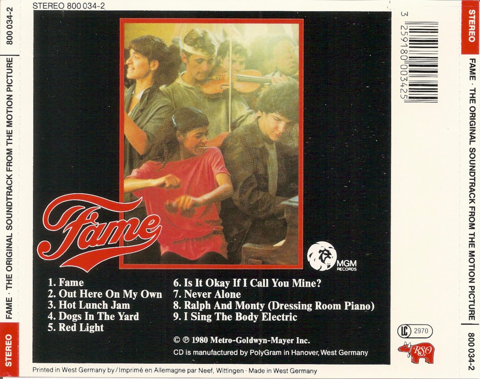 The First Pressing CD Collection: Fame - The Original Soundtrack from ...
