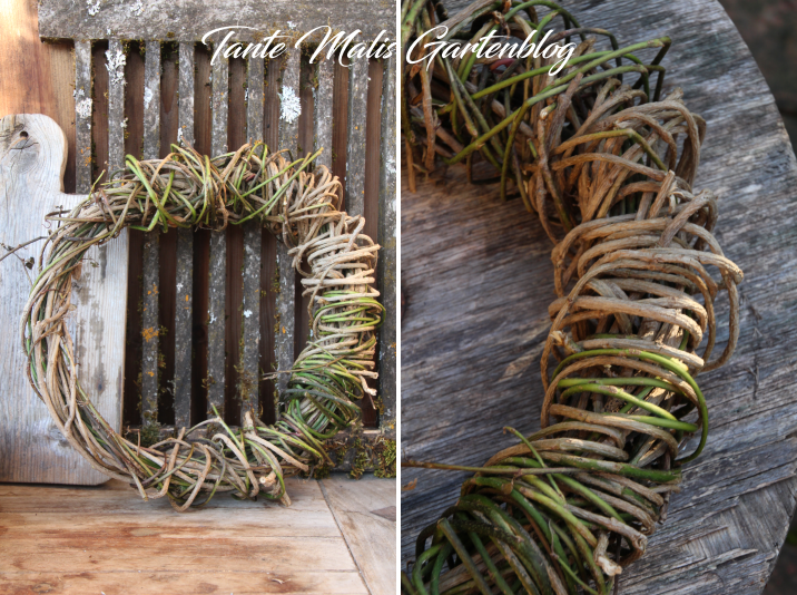 Oktobergarten und ein gedrehter Efeukranz DIY