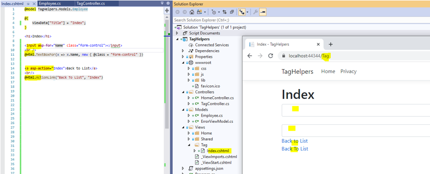 .Net Blog by Asif: Part 15 : Tag Helpers