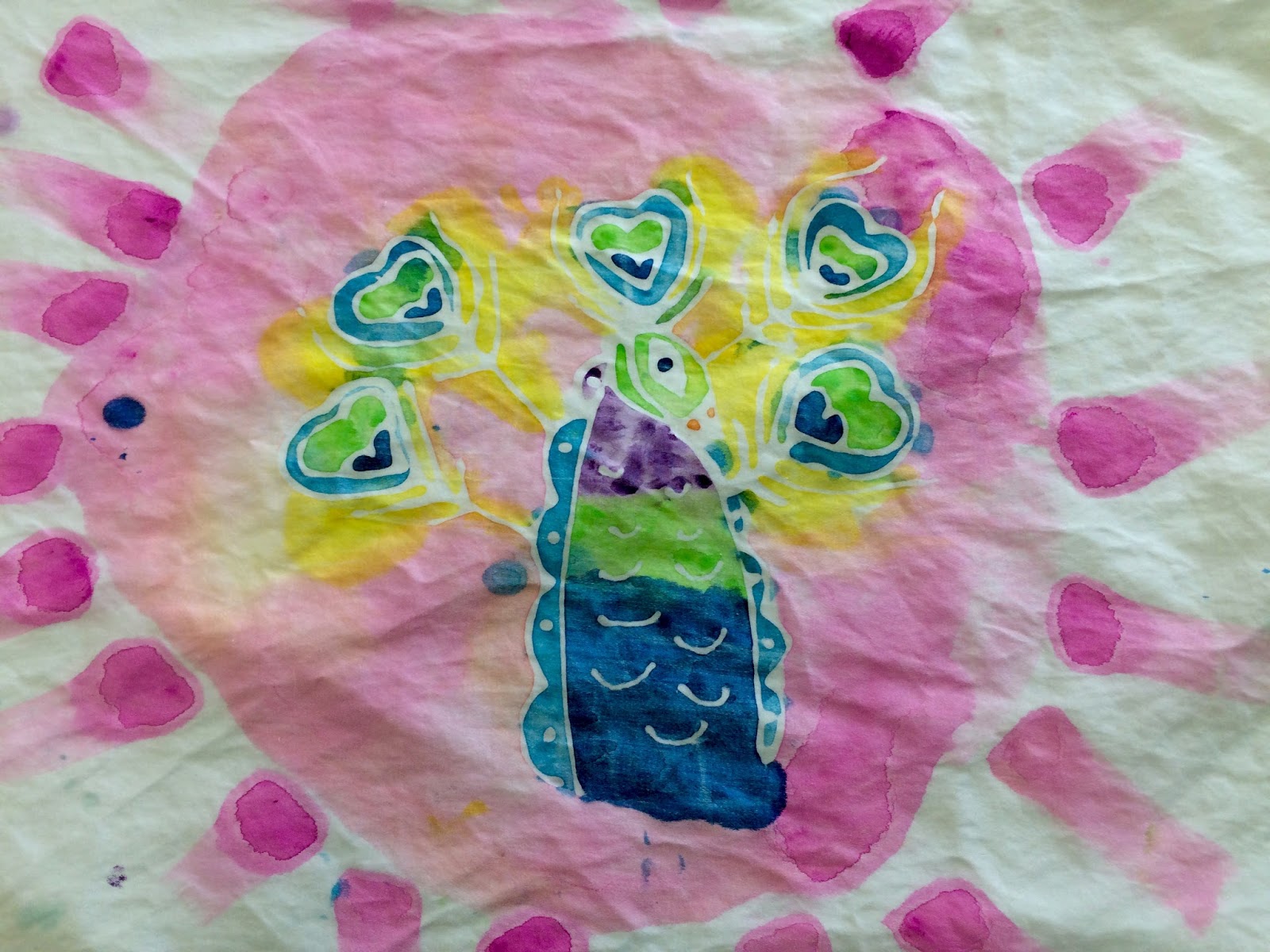 Kathy's Art Project Ideas: Gel Glue Batik Lesson