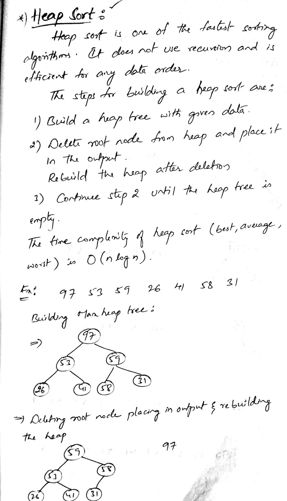 Datastructures Using C Heap Sort