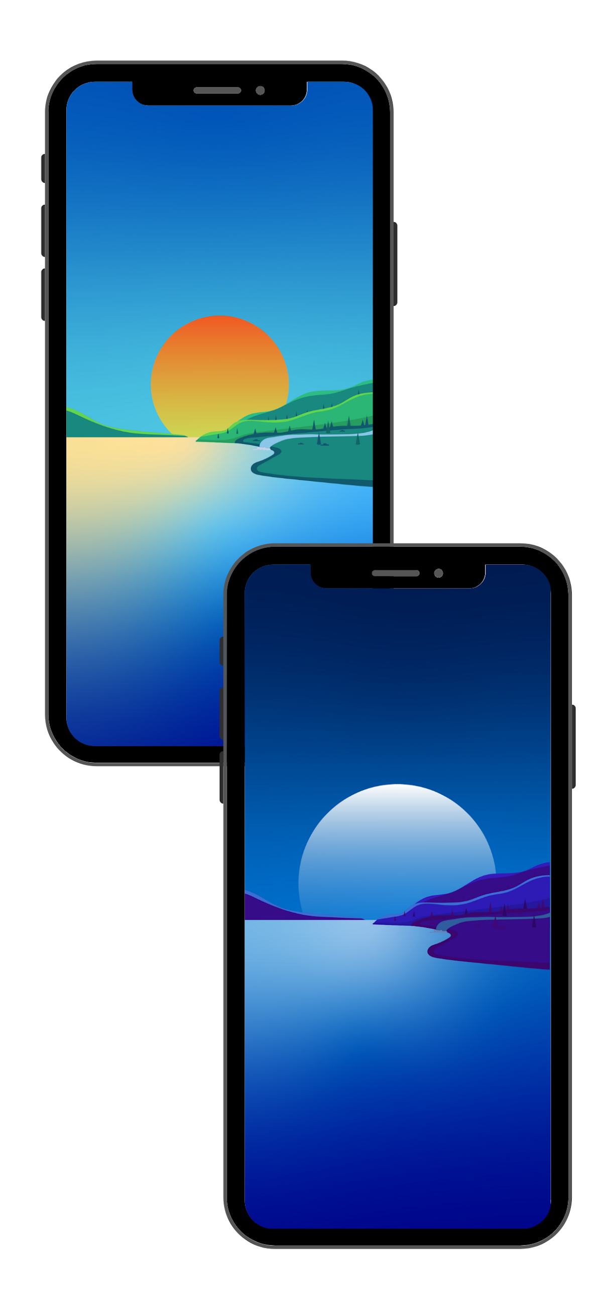 wallpaper phone - Minimal Day and night - Heroscreen