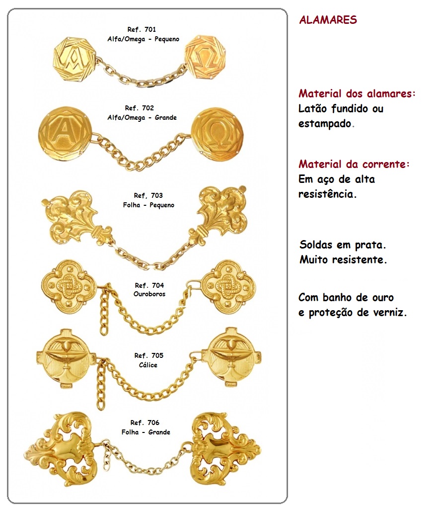 AC PRODUTOS RELIGIOSOS: Alamares - Ref. AC 1/701 - 2/702 - 3/703 - 4/ ...